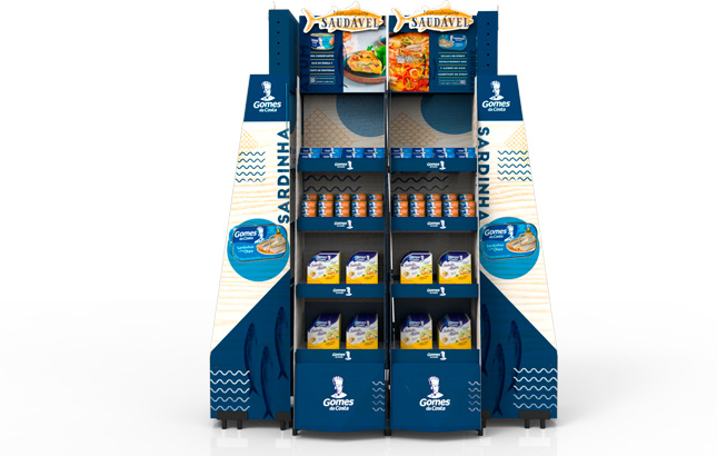 Gomes da Costa preparou displays e expositores modulares para sua loja ...